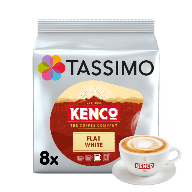 Kenco Flat White - Pods for Tassimo – The Coffee Pod Company